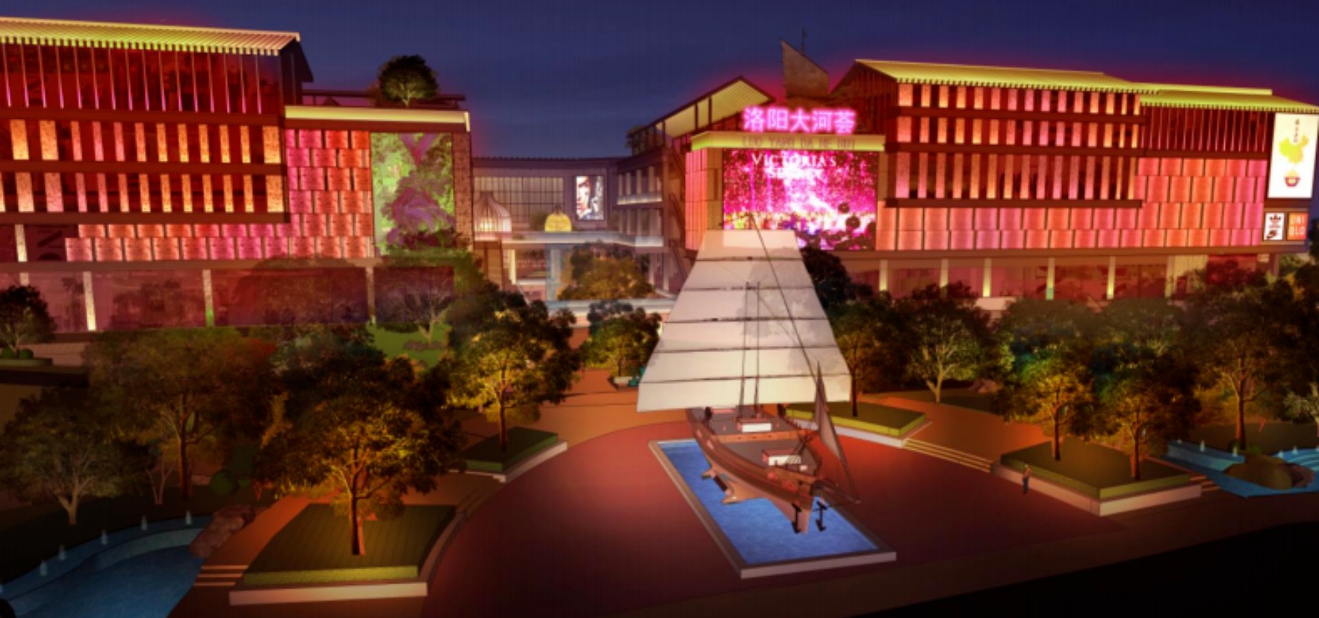 Luoyang Dahehui Riverside Cultural Complex, China