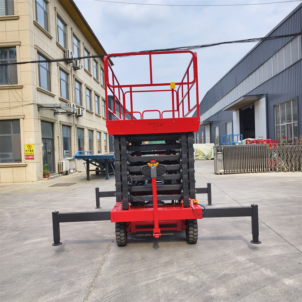 Auxiliary walking scissor lift platform for high building - Scissor ...