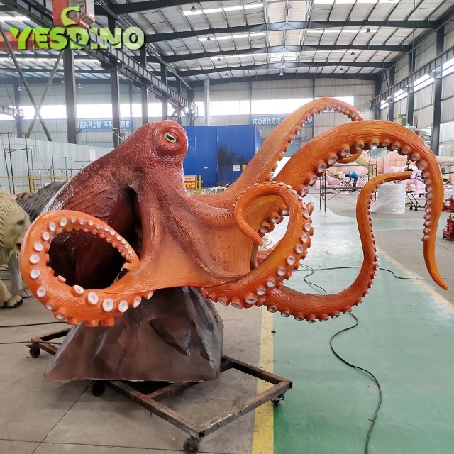 Custom Lifelike Animatronic Octopus Models for Oceans World