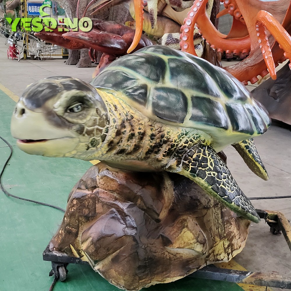 Realistic Animatronic Turtle Models for Aquarium Playground