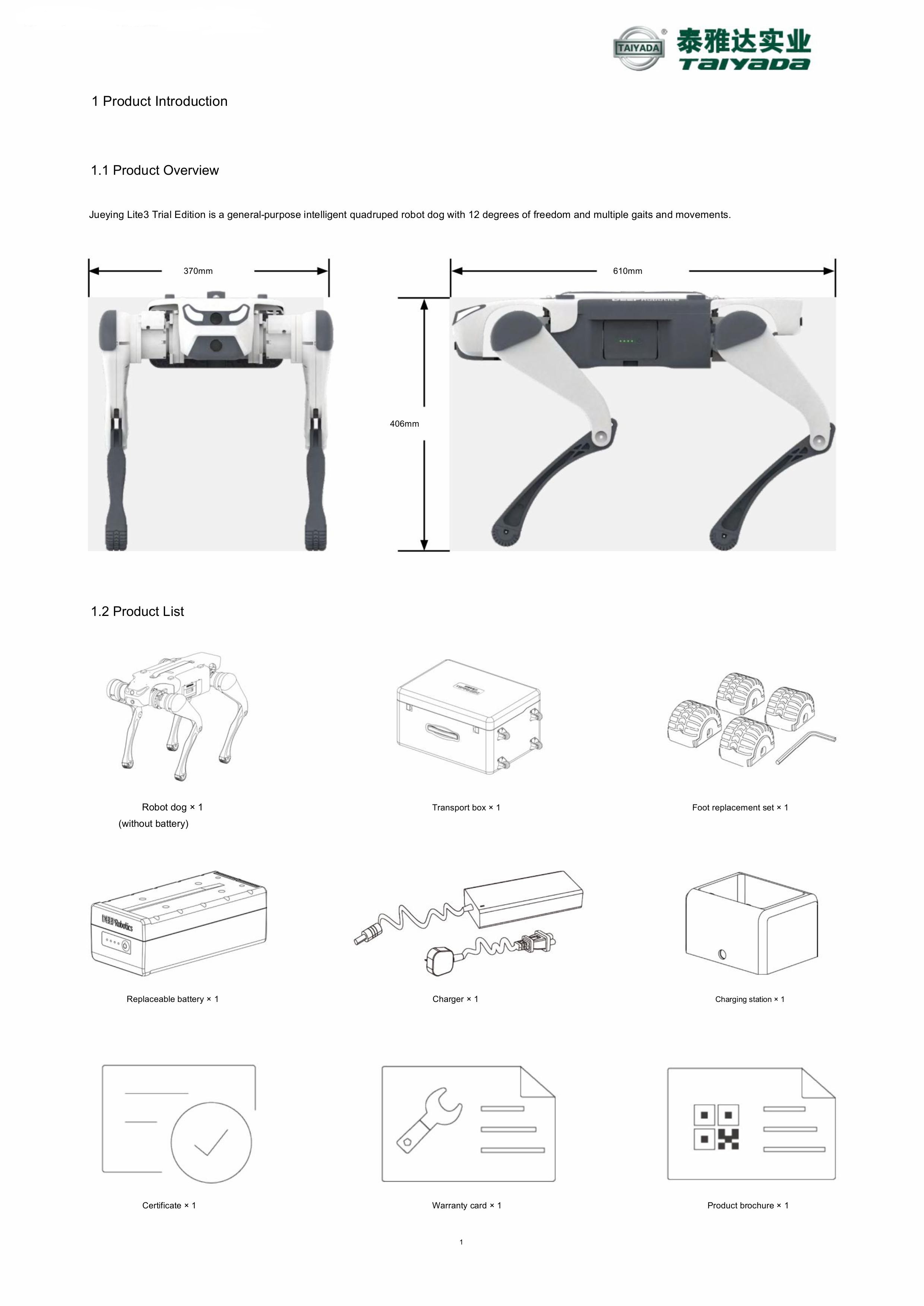 Intelligent Quadruped Robot Dog