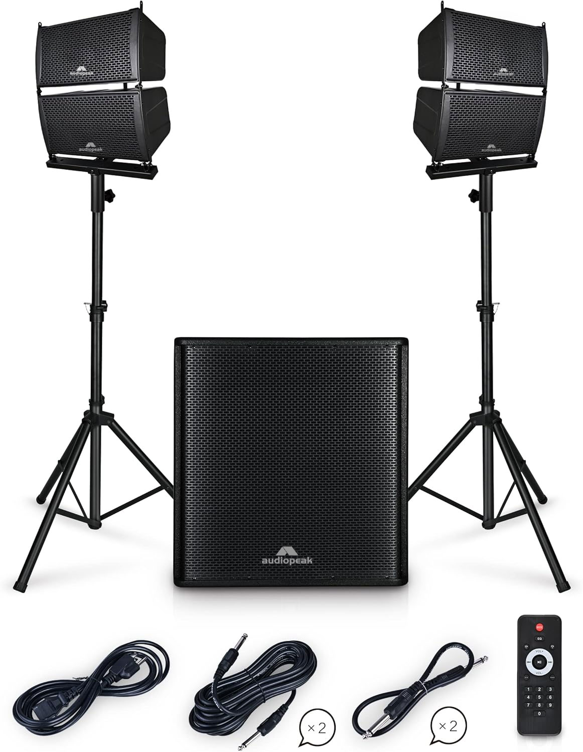 AUDIOPEAK 18-inch 4000W P.M.P.O Stereo DJ/Powered PA Speaker System 18 ...