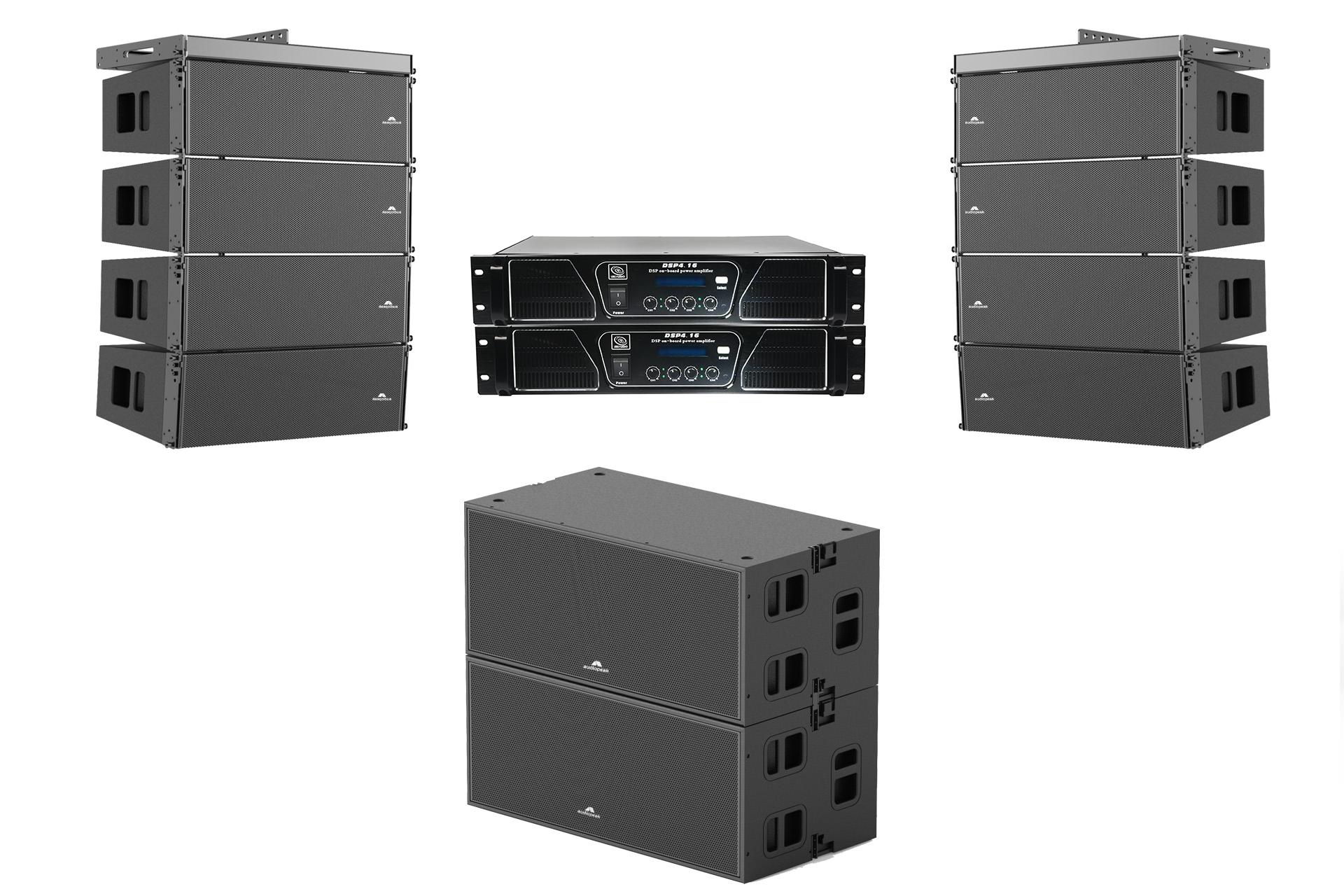 Venue series 8 tops+2 subs line array systems
