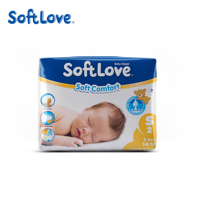 Softlove Soft Comfort diaper Best Baby Diapers with High Absorbency (S14)