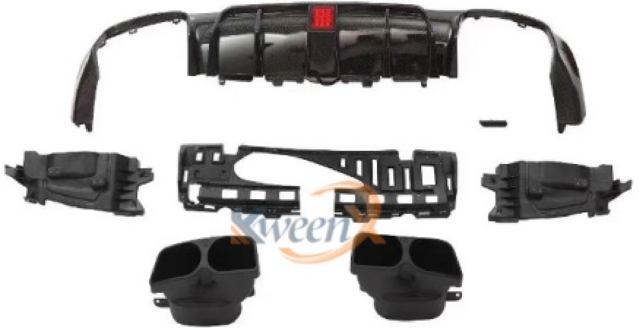 Rear Bumper Diffuser Brabus-213