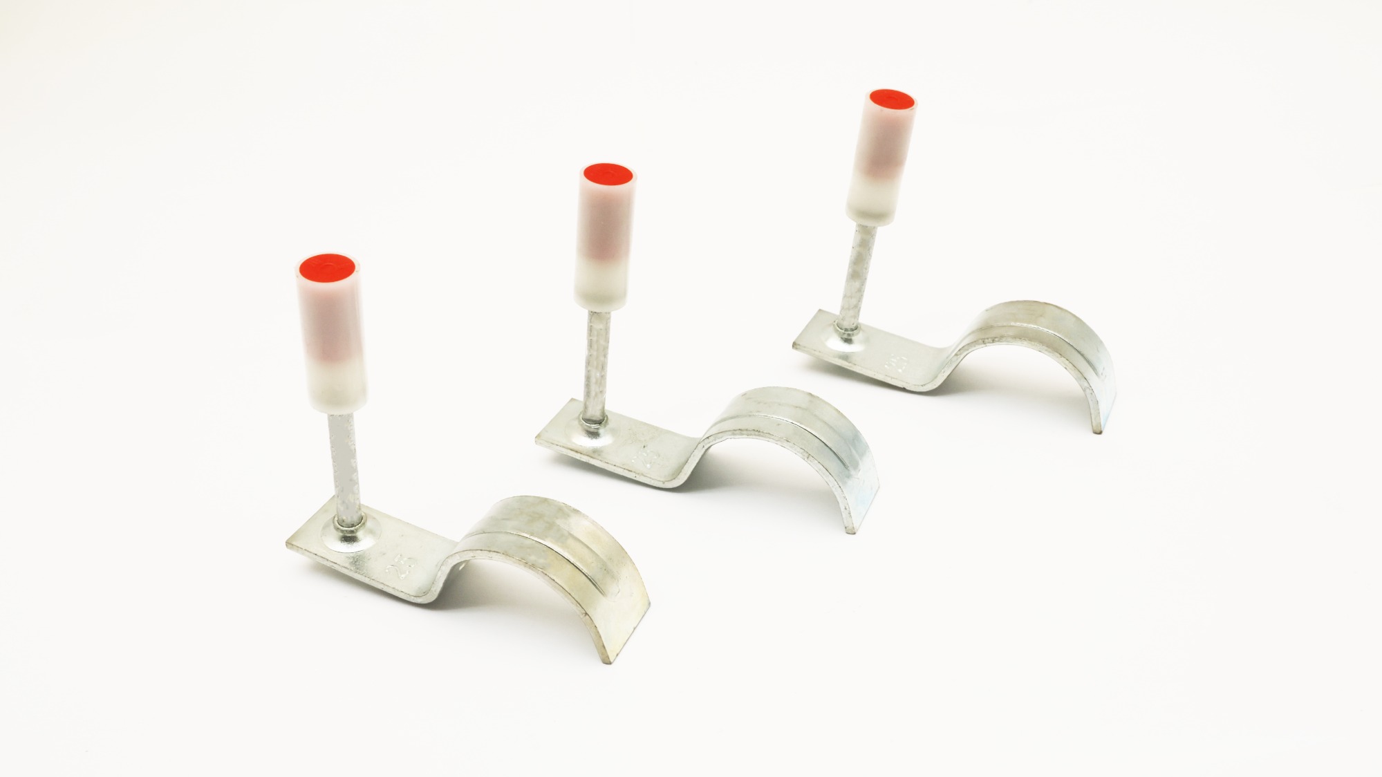 Pipe clamp integrated nail