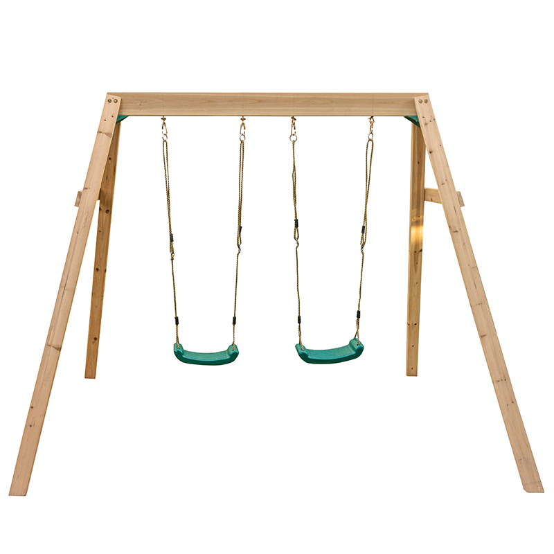 2-Station Timber Swing Set
