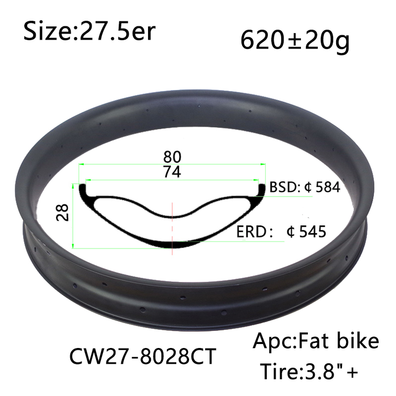 |CW27-8028CT| 27.5er full carbon fatbike rims 80mm width 28mm depth ...