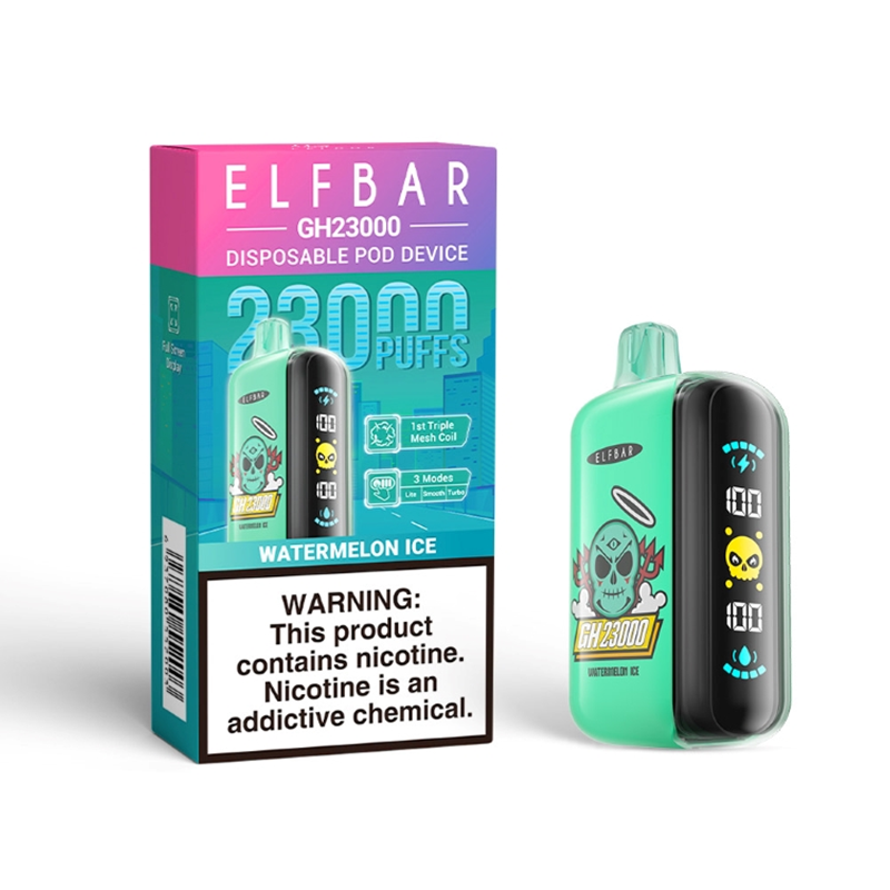 Elf Bar GH23000 Watermelon lce Vape - Rechargeable, 50mg Nicotine ...