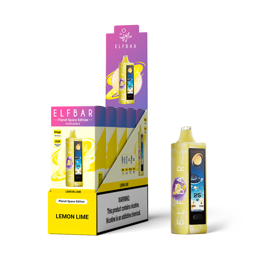 Lemon Lime ELFBAR Planet 25000: 25k Puffs, Rechargeable, 5% Nicotine