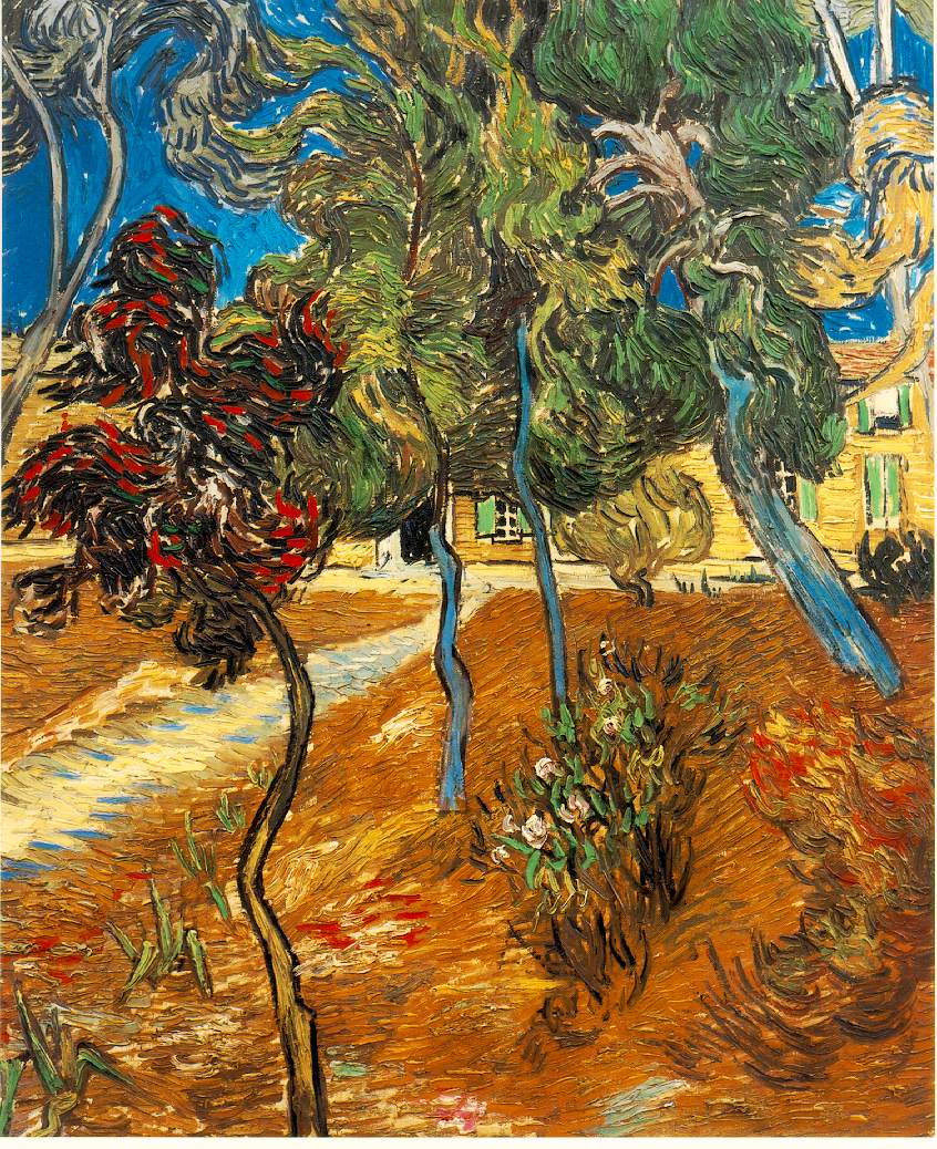 Trees in the Asylum Garden 1889 by Vincent Van Gogh Oil Painting ...