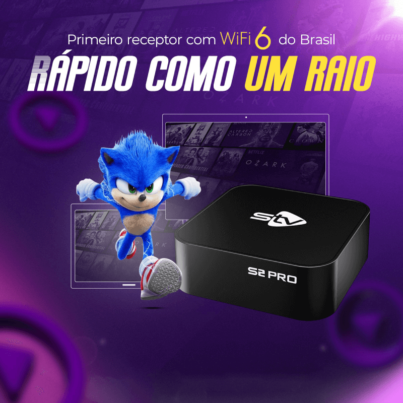 Receptor STV S2 Pro 6K 2GB RAM 32GB Wi-Fi