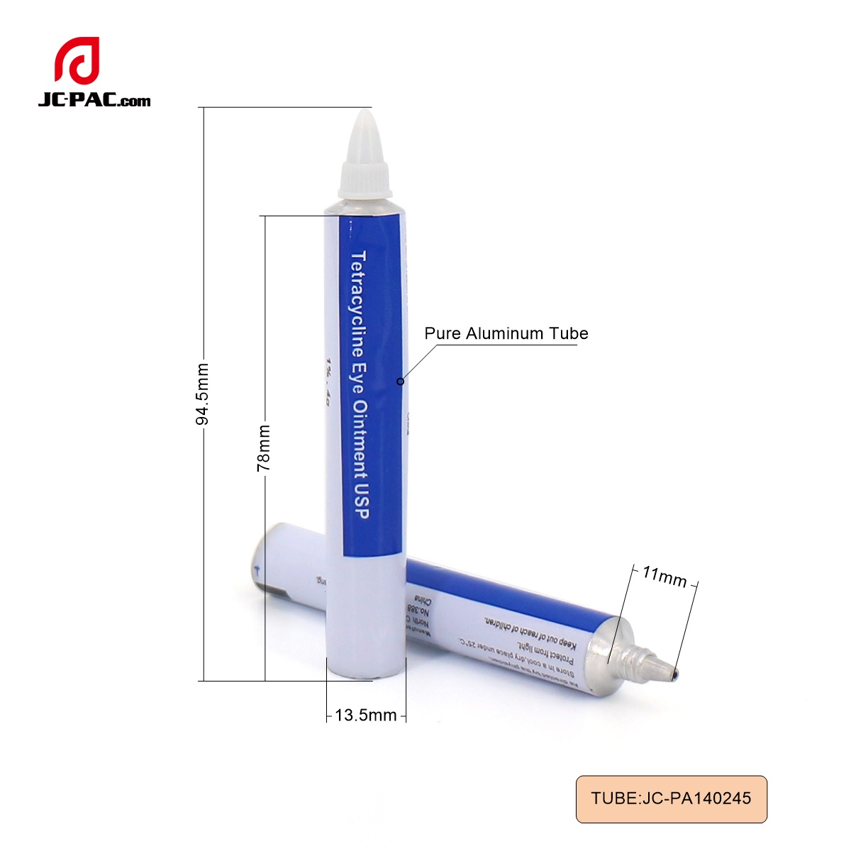 3ml 4ml 5ml Eye Ointment Packaging Tube With Needle Nozzle Aluminium ...