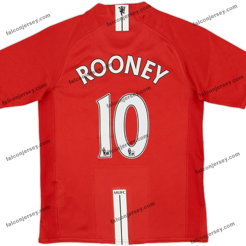 2007/2009 Manchester United Retro Home Jersey → Wayne Rooney #10