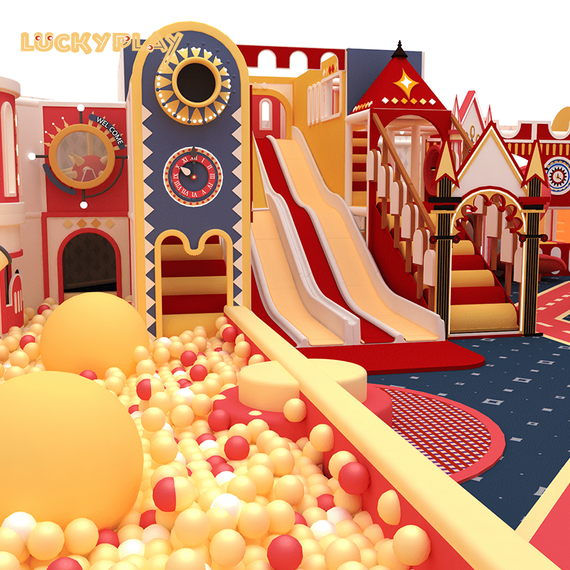 Quality Kids Indoor Playground Set with Slides and Ball Pits