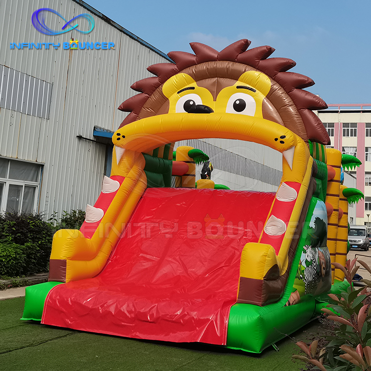 CE Approved Kids Inflatable Combo Lion Bounce Slide