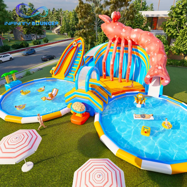 Lobster Theme Inflatable Land Pool Water Park