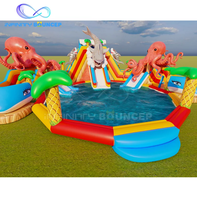 Senhai Monsters Theme Inflatable Water Park With Swimming Pool