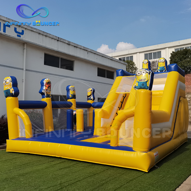 Minions Inflatable Fun park Jumping With Slide For Kids