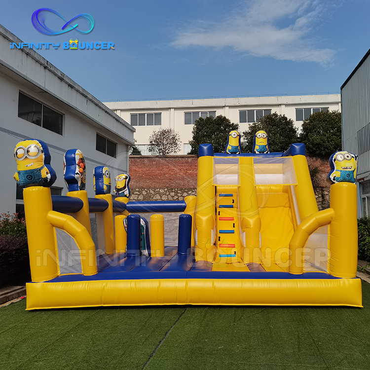 Minions Inflatable Fun park Jumping With Slide For Kids