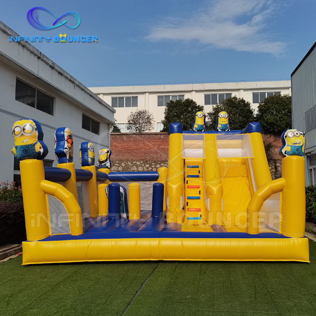 Minions Inflatable Fun park Jumping With Slide For Kids
