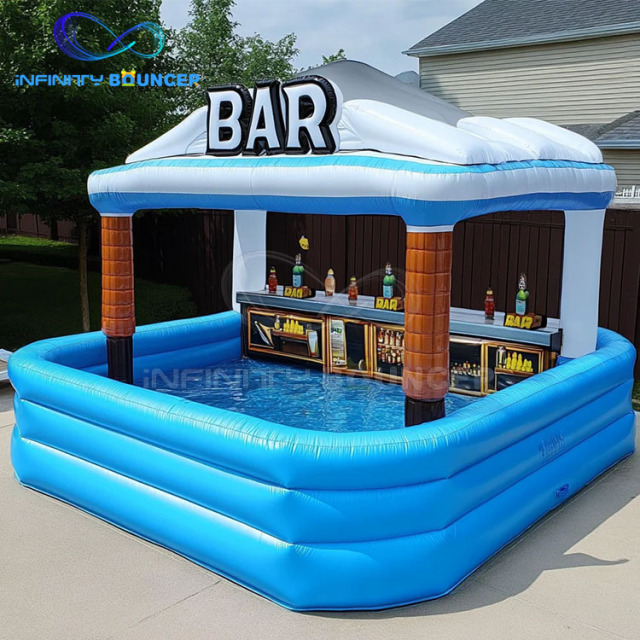 Inflatable Water Swimming Pool Pub Bar Backyard Inflatable Pool Bar