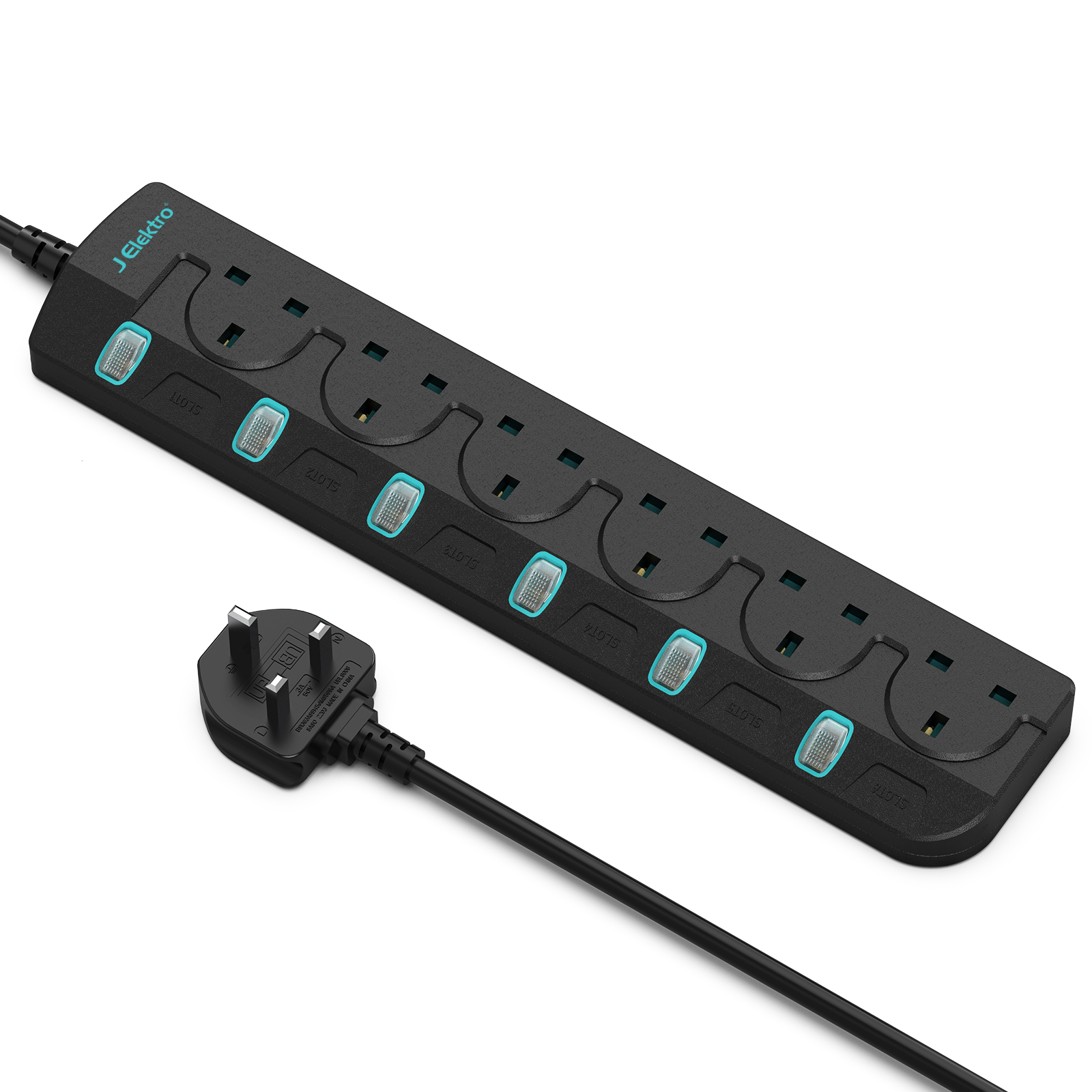 6 Way Extension Lead,UK Plug Power Socket