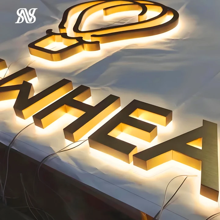 Factory Custom Face Lit Fabricated Stainless Steel Business Signs ...