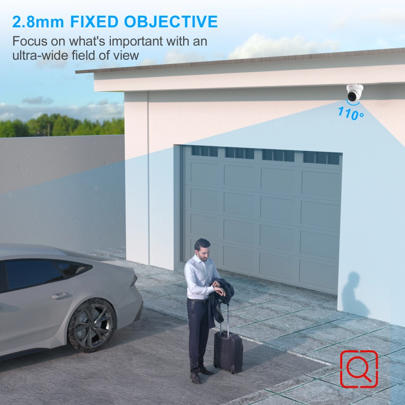 Anpviz 4MP PoE IP Turret Camera with Microphone/Audio, IP Security ...