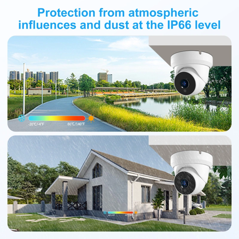 Anpviz 4MP PoE IP Turret Camera with Microphone/Audio, IP Security Camera Outdoor Indoor, Motion ...