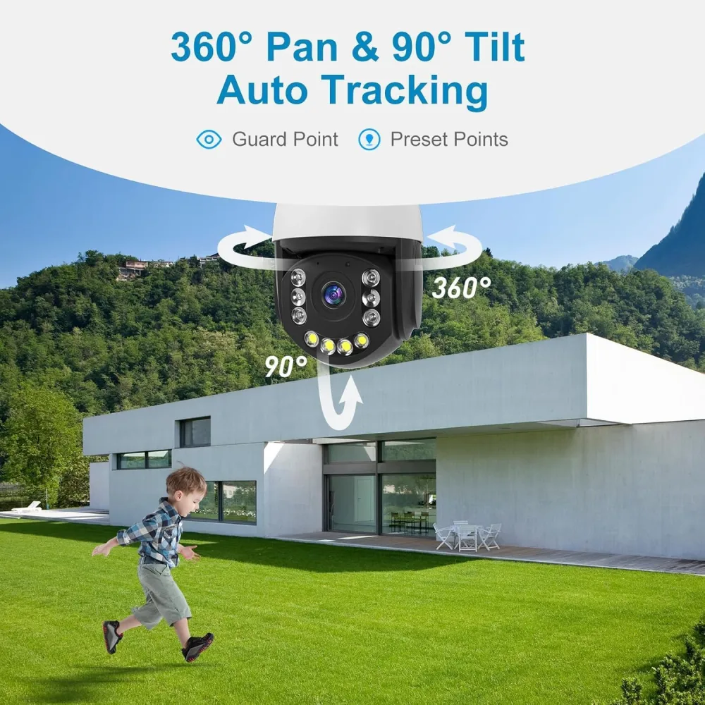 Anpviz 6MP IP Camera - Outdoor PTZ System with 20x Optical Zoom