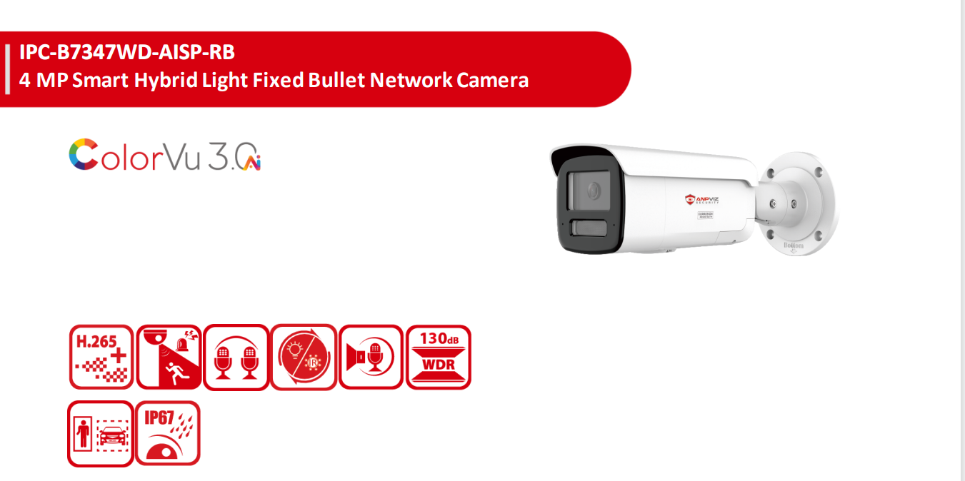 Anpviz 8MP Active Deterrence Audio Alarm AI ISP ColorVu IP Camera Full ...
