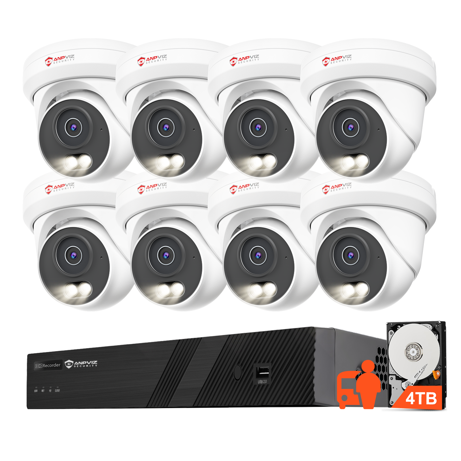 POE Camera Kits 16CH 12MP NVR, 8PCS 5MP IP Camera Human/Vehicle ...