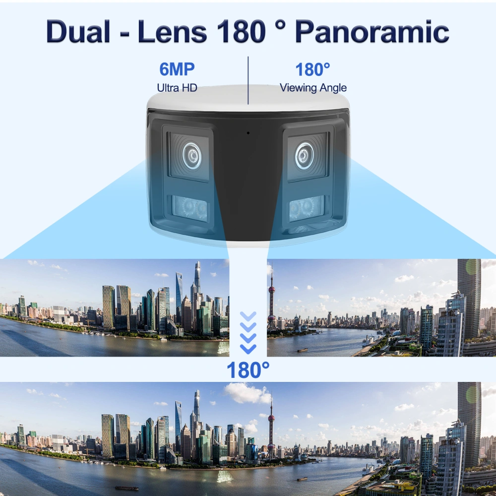 6MP Panoramic Security Camera – Outdoor Active Deterrence