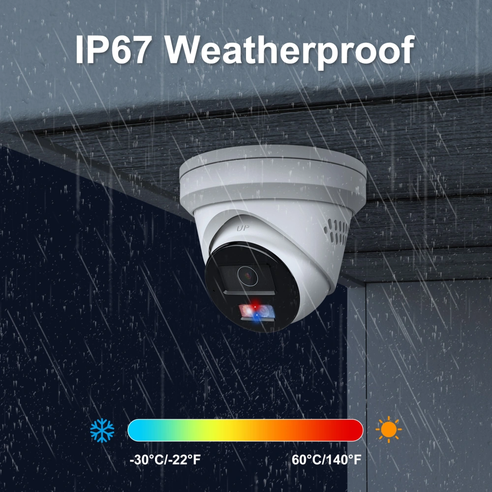 USA Only Anpviz 5MP PoE IP Camera 2PCS, Active Deterrence Strobe Red ...