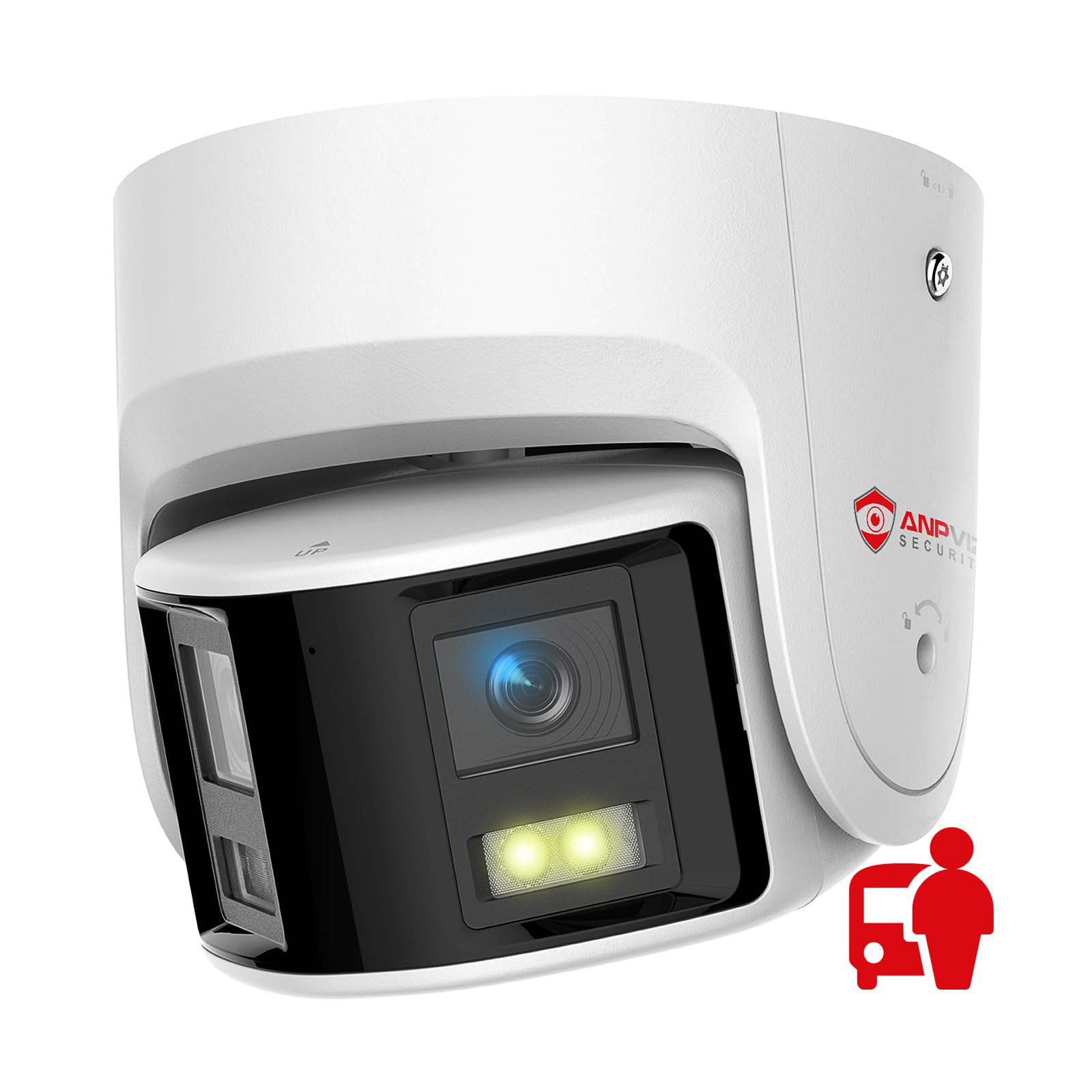 USA Only Anpviz 6MP PoE Dual Lens Security Camera Outdoor, Panoramic ...