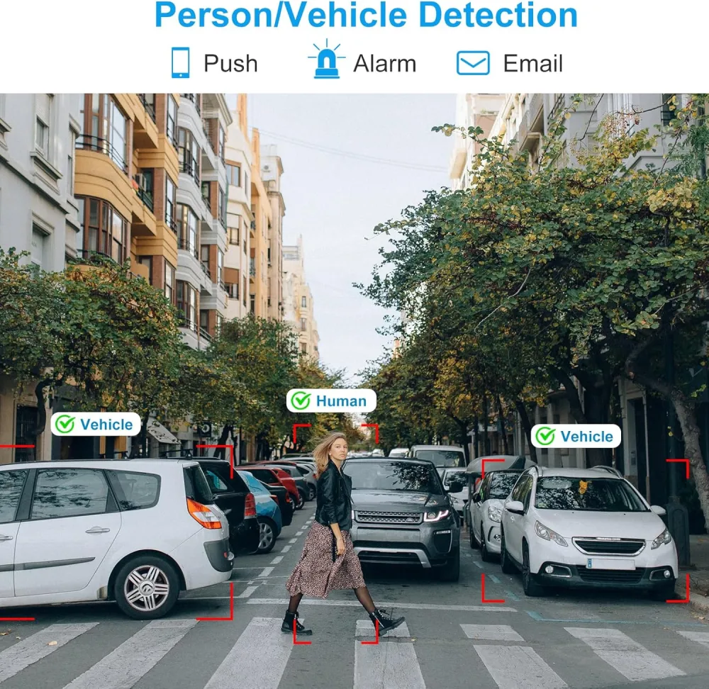 USA Only Anpviz 5MP Optical Zoom IP POE Camera, Human/Vehicle Detection ...