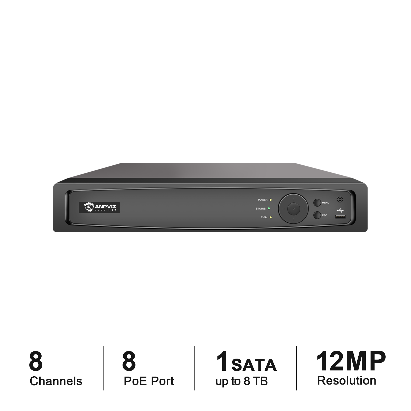 USA Only Anpviz 8CH 12MP PoE NVR POE Network Video Recorder, IP Home ...