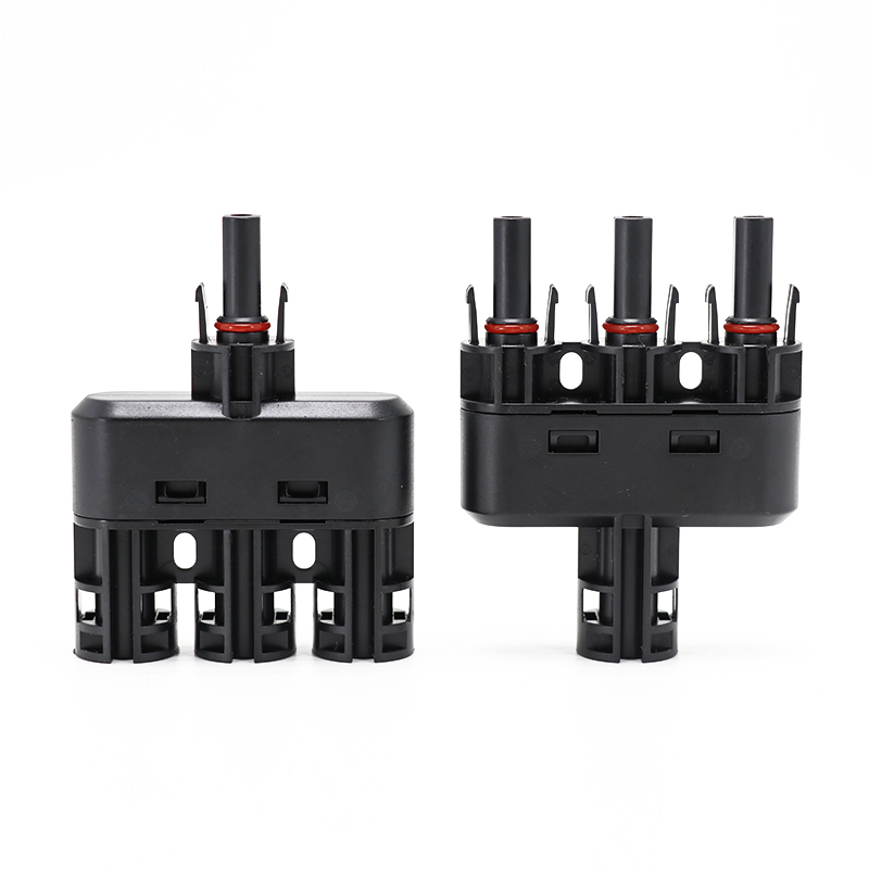 T-type 4-way 1-to-3 photovoltaic connector