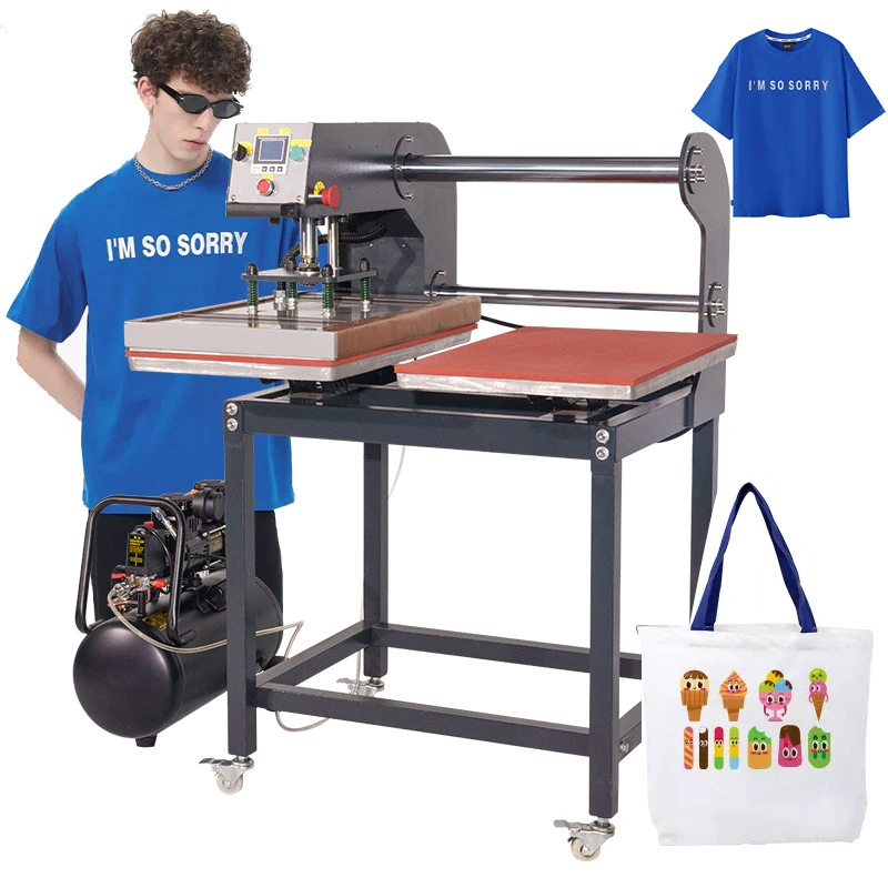 Dual station heat press machine
