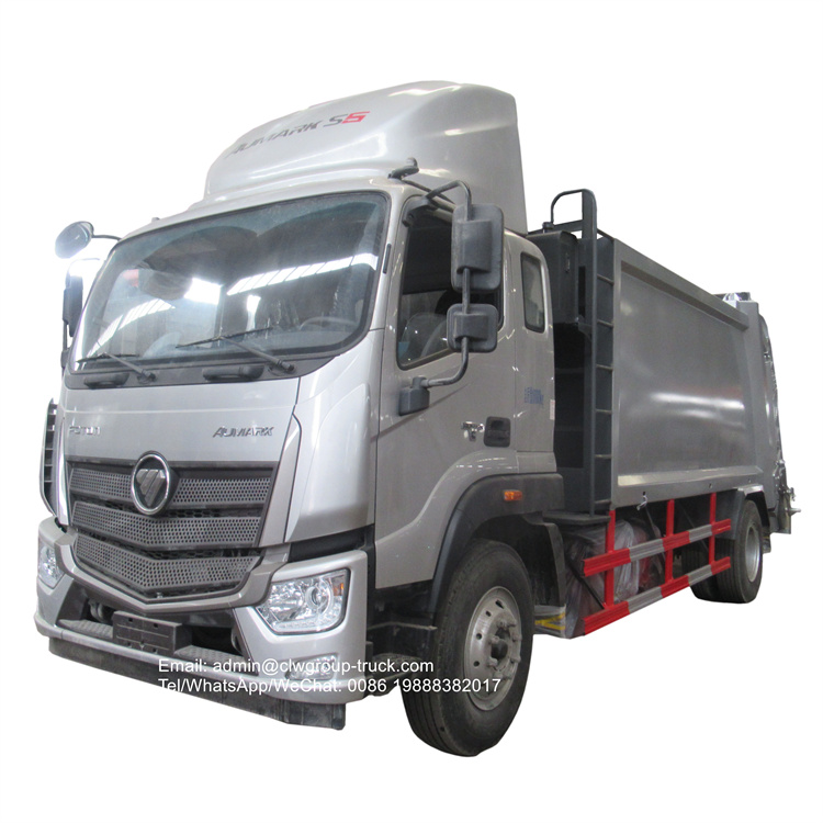 Foton Amark garbage bin lifting 12m3 compactor truck press pack truck