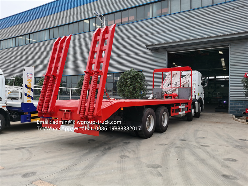 Dongfeng 4x2 platform lorry box frame low loader flatbed truck beds