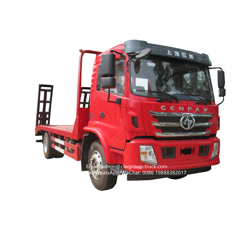 Iveco hongyan low bed machinery flatbed excavator transport truck