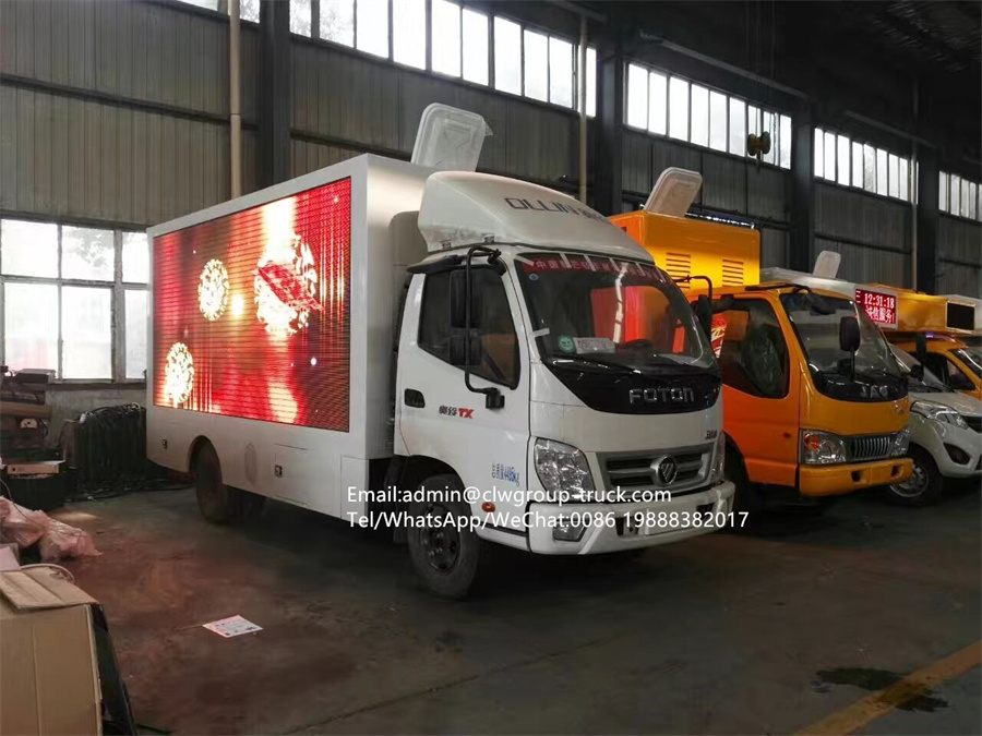 Foton outdoor digital mobile advertising billboard led display truck