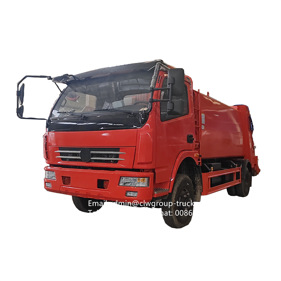 Dongfeng refuse dustbin rubbish compressor rear loader garbage truck