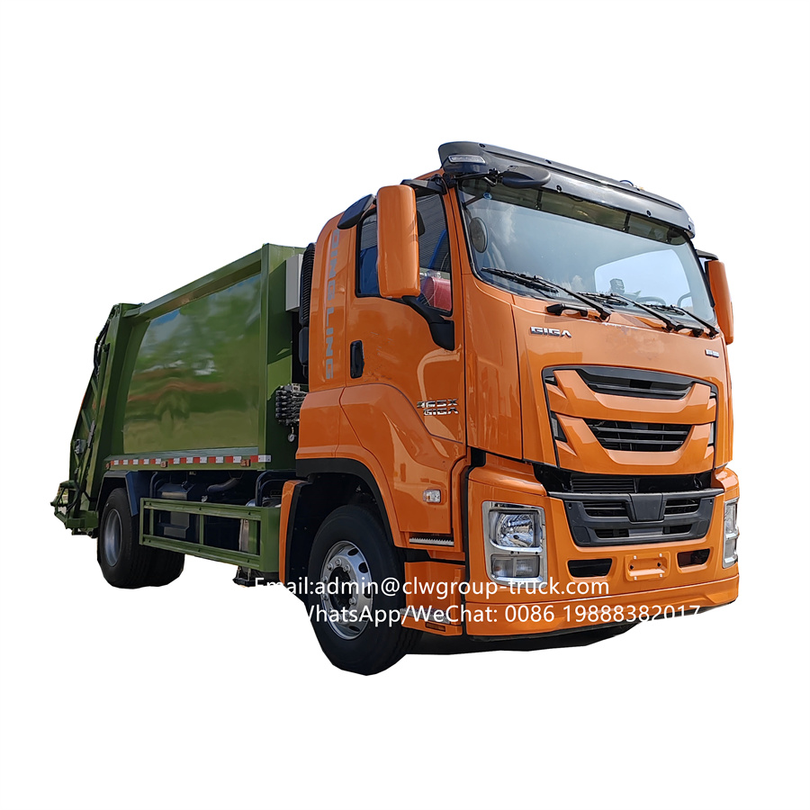 Isuzu 15 tons waste container rear loader garbage truck for sale