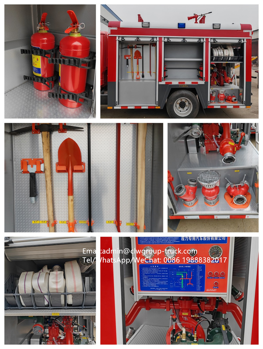 Foton 2m3 3m3 small fire tanker rescue water foam fire pump truck