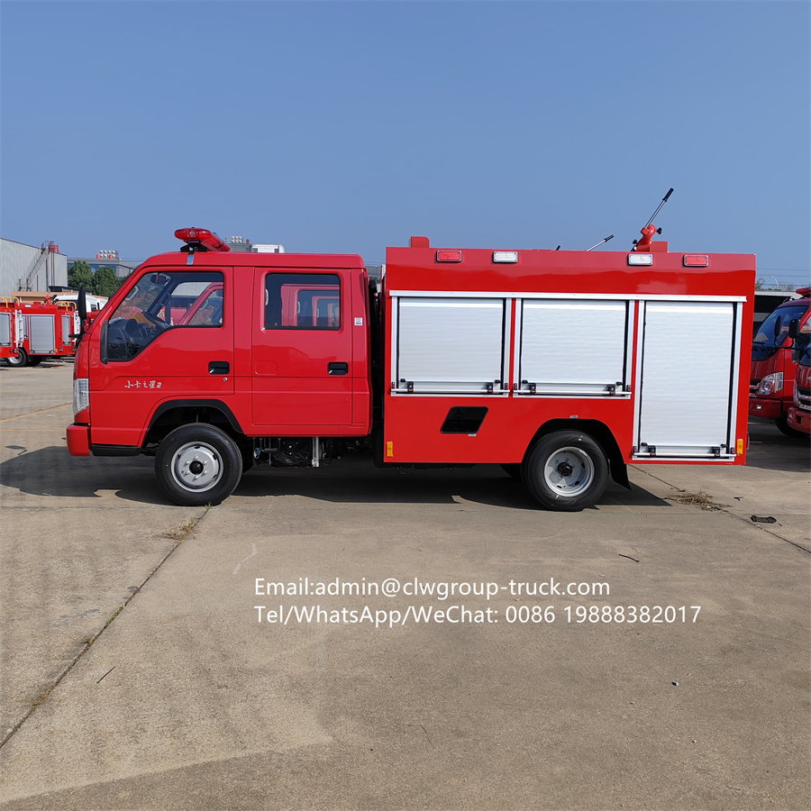 Foton 2m3 3m3 small fire tanker rescue water foam fire pump truck
