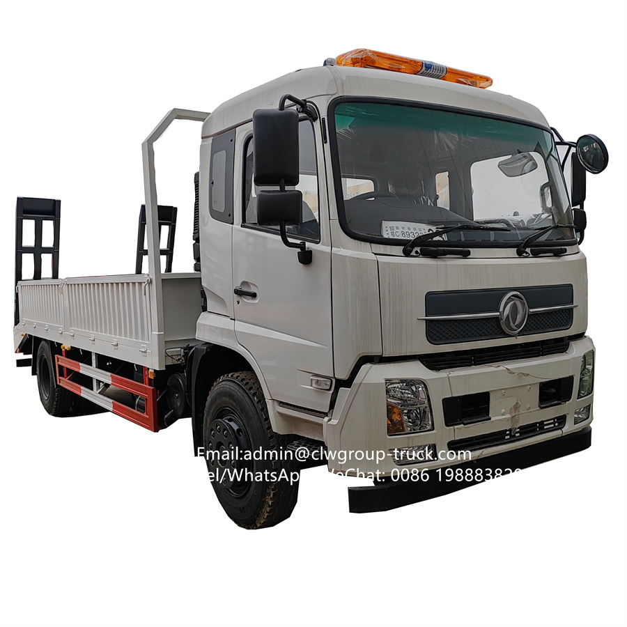 Dongfeng 4x2 platform lorry box frame low loader flatbed truck beds