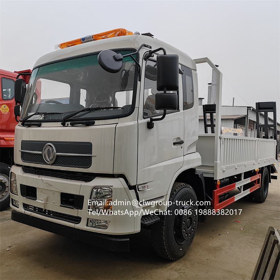 Dongfeng 4x2 platform lorry box frame low loader flatbed truck beds